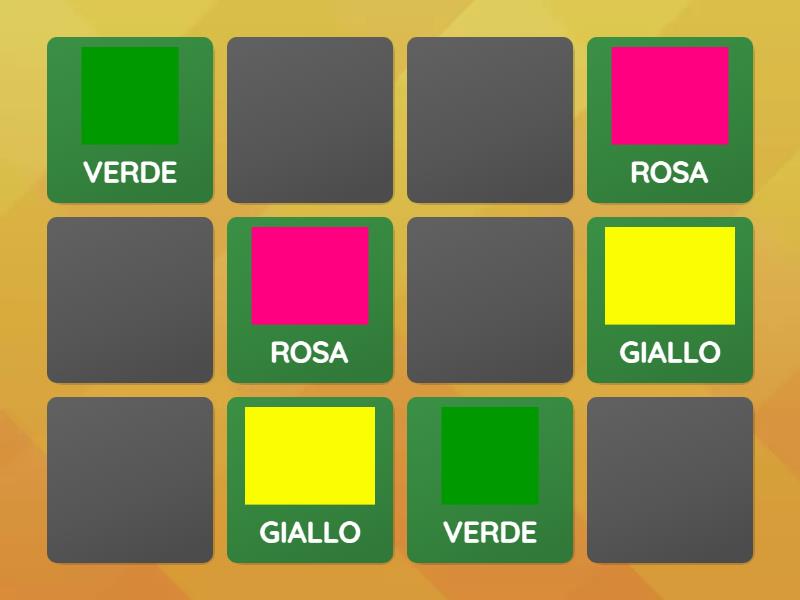 INDOVINA I COLORI - Matching pairs