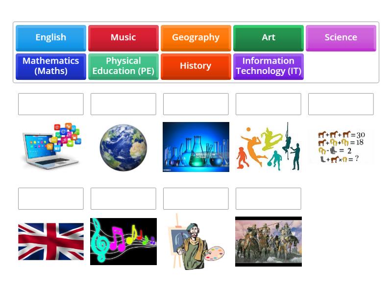Spotlight 5 Module 1A school subjects - Match up