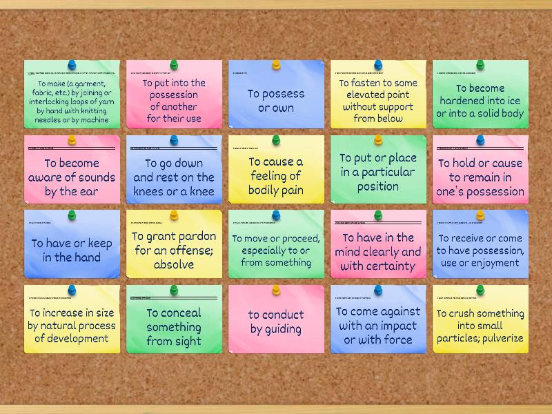 9th Grade Irregular verbs 41-60 - Flip tiles