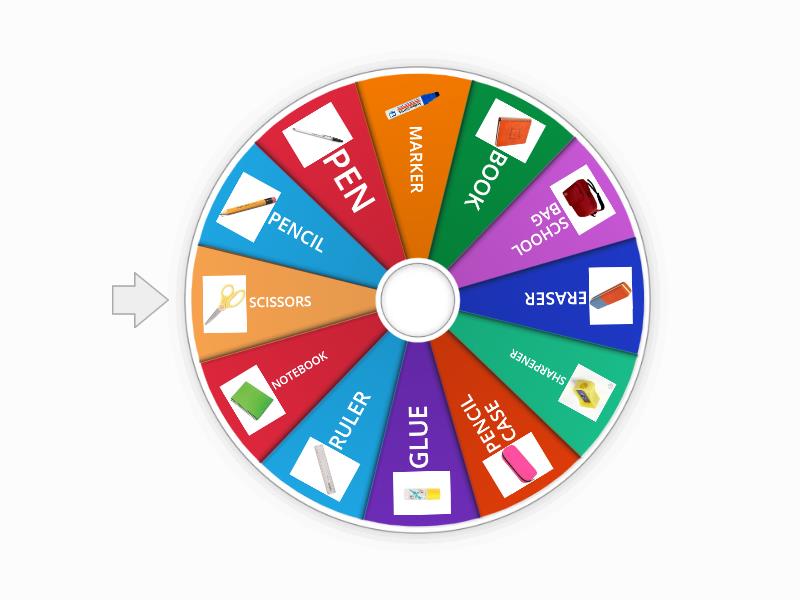 WHEEL OF SCHOOL OBJECTS - Spin the wheel