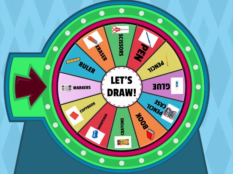 School Objects Wheel- 1ST - Spin the wheel