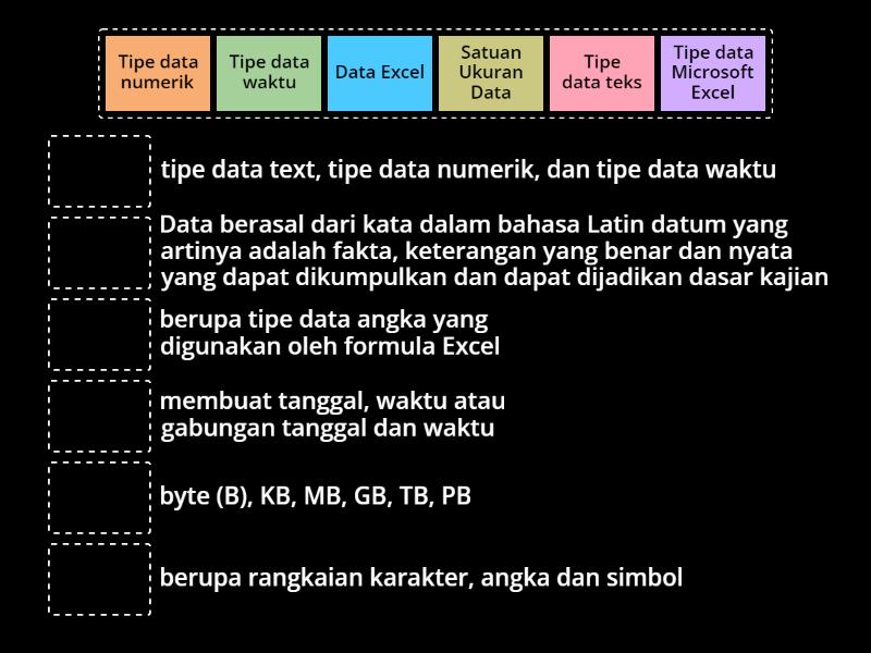 Data dan Jenis Data - Match up