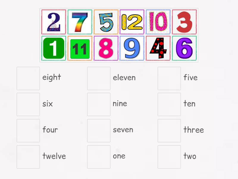 Number Words - Match up