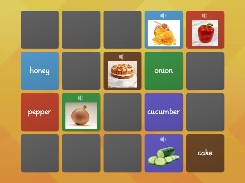 Hey Unit 3 (Part 1) - Food () - Matching pairs