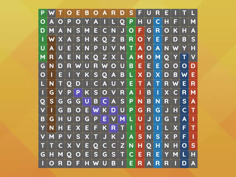Starter task health and safety - Wordsearch