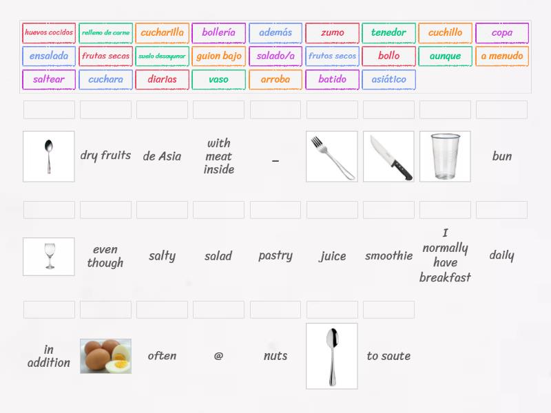 Vocabulario. Unidad 7. Aula Internacional Plus 1 - Match up