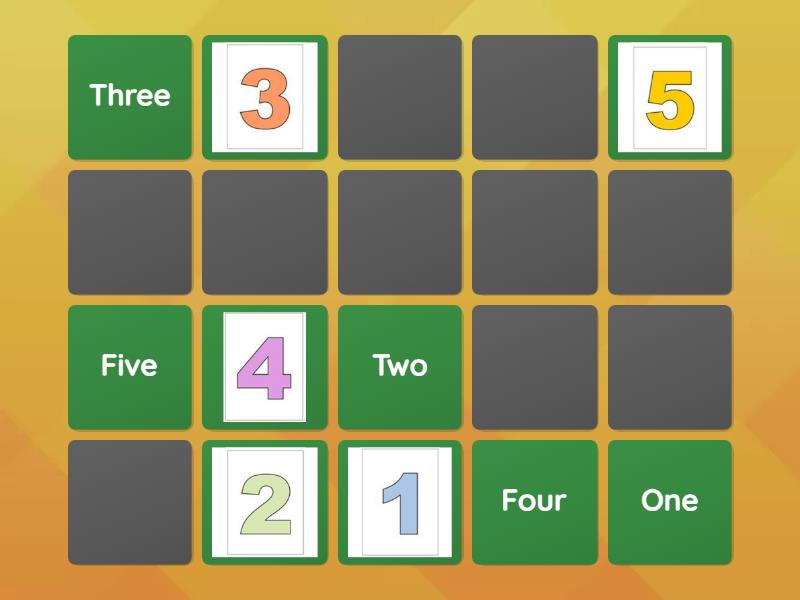 Numbers - Matching pairs