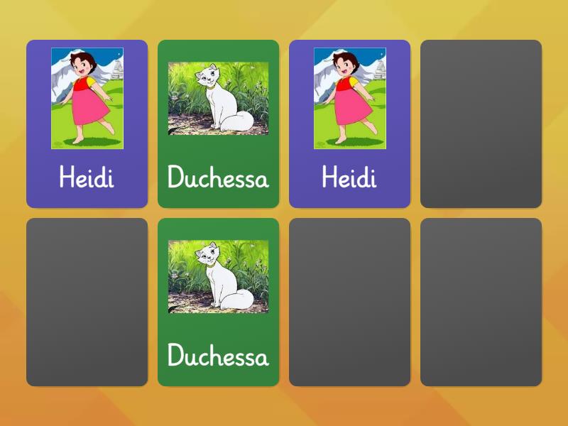 Memory cartoni - Matching pairs