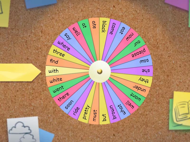 Pre primer/primer Sight Word - Spin the wheel
