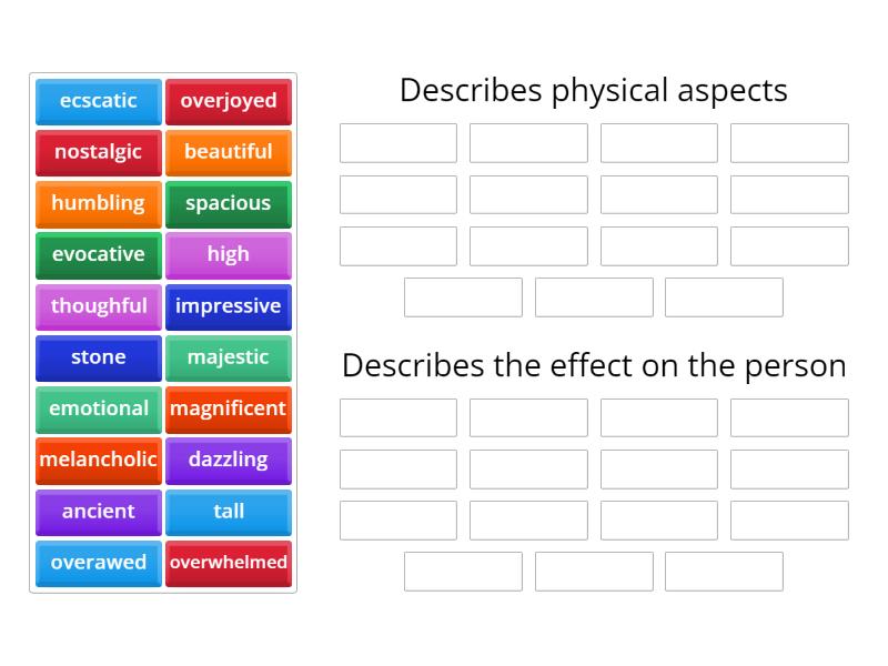 Building Adjectives Group Sort