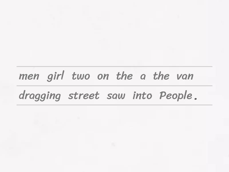 Book 2 Lesson 1: sentence pattern - Unjumble