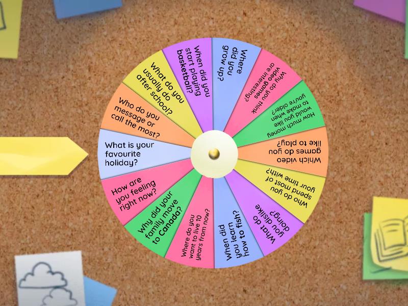 Conversation Wheel for EAL / ESL Speakers - Random wheel