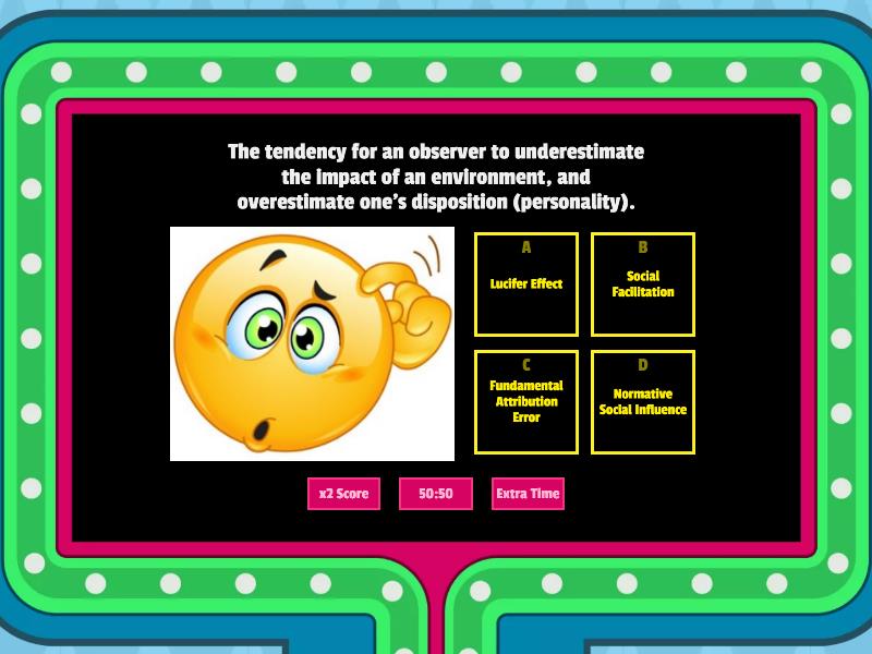 AP Psych- Unit 14: Social Psychology - Gameshow quiz