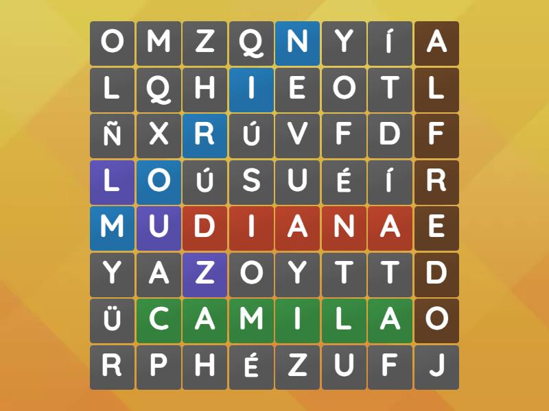 Miembros de Bienestar Institucional - Wordsearch