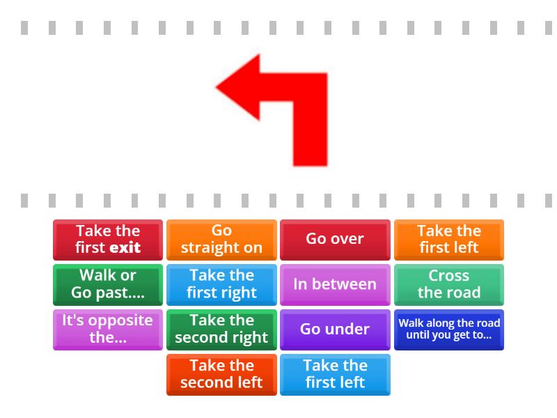 ! Giving Directions A2 - Prepositions and places - Find the match