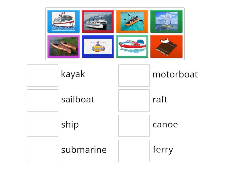 Water Transportation - Match up