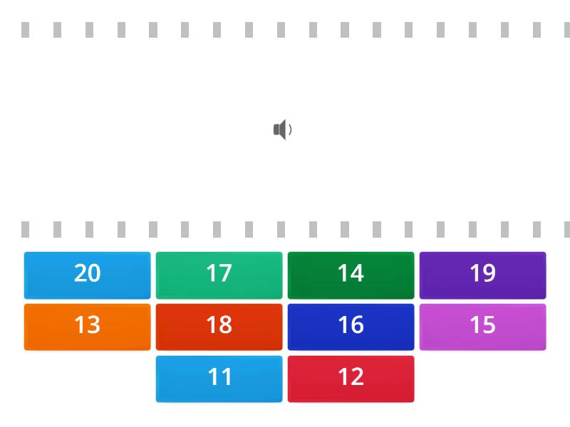 Numbers 11-20 - Find the match