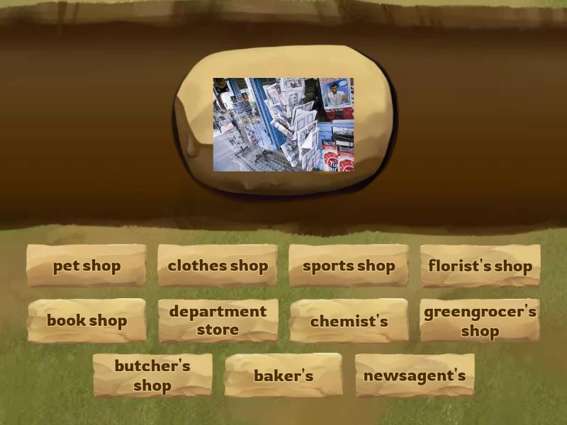 Shops flashcards - Find the match