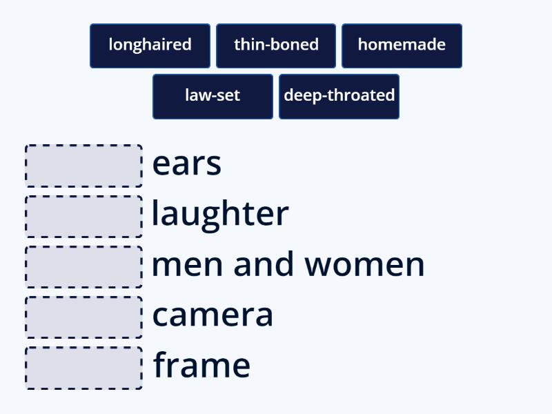 3F Compound adjectives - Match up