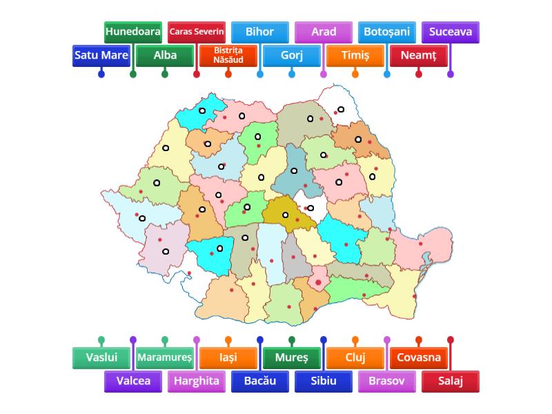 Harta judete - Labelled diagram