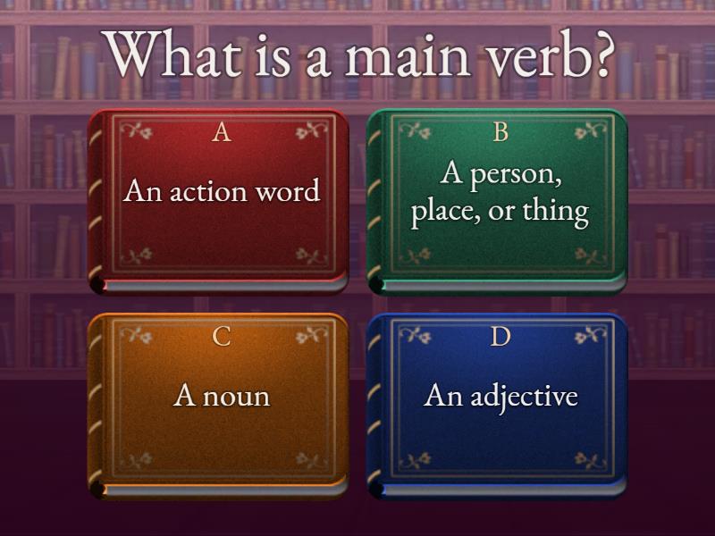 main and helping verbs - Quiz