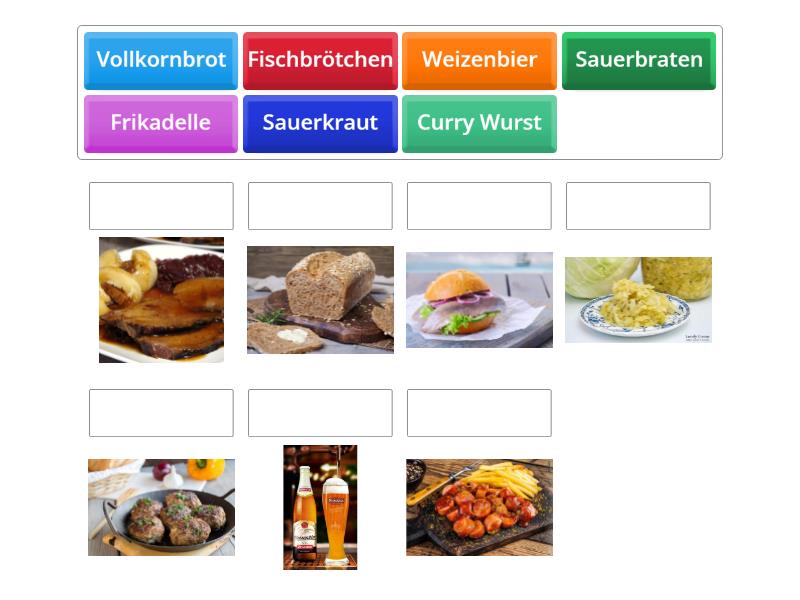 typisch deutsches Essen - Match up