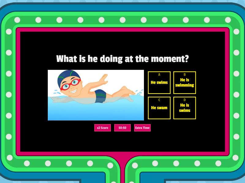 Unit 1: Present Simple & Present Continuous - Review - Gameshow quiz