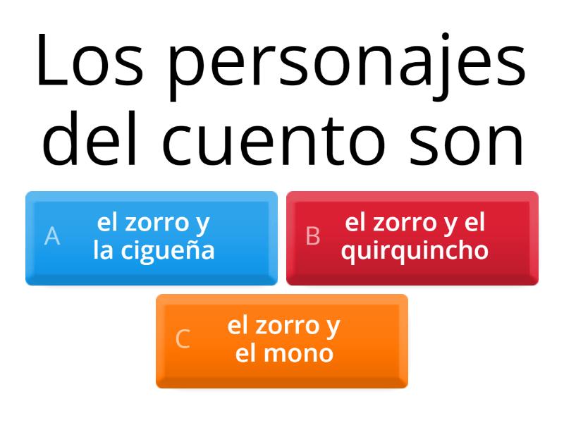El zorro, el quirquincho y la carreta de quesos - Cuestionario