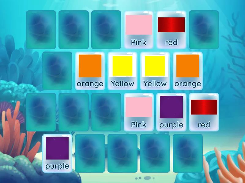 Memory game colors - Matching pairs