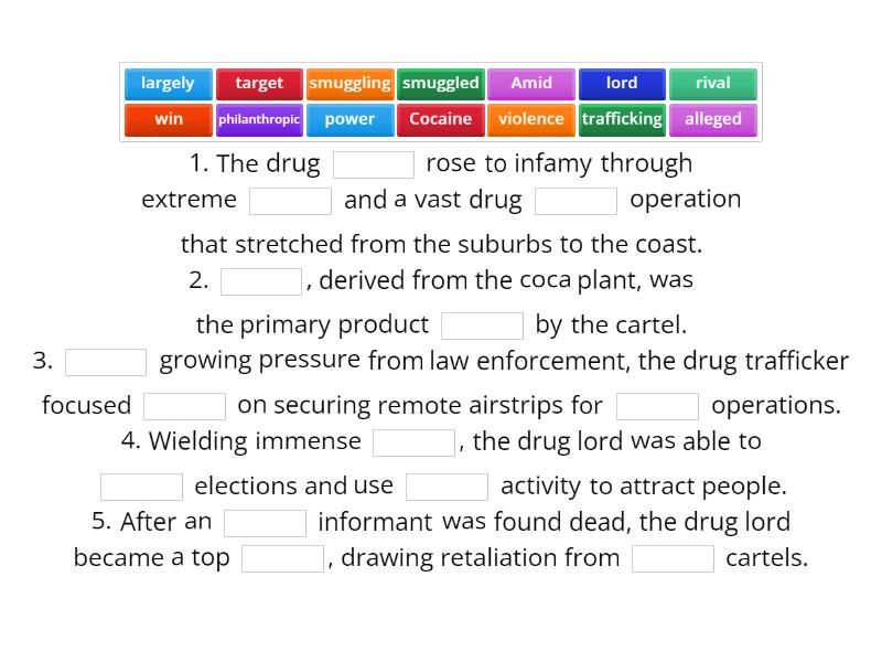 Pablo Escobar - Complete the sentence
