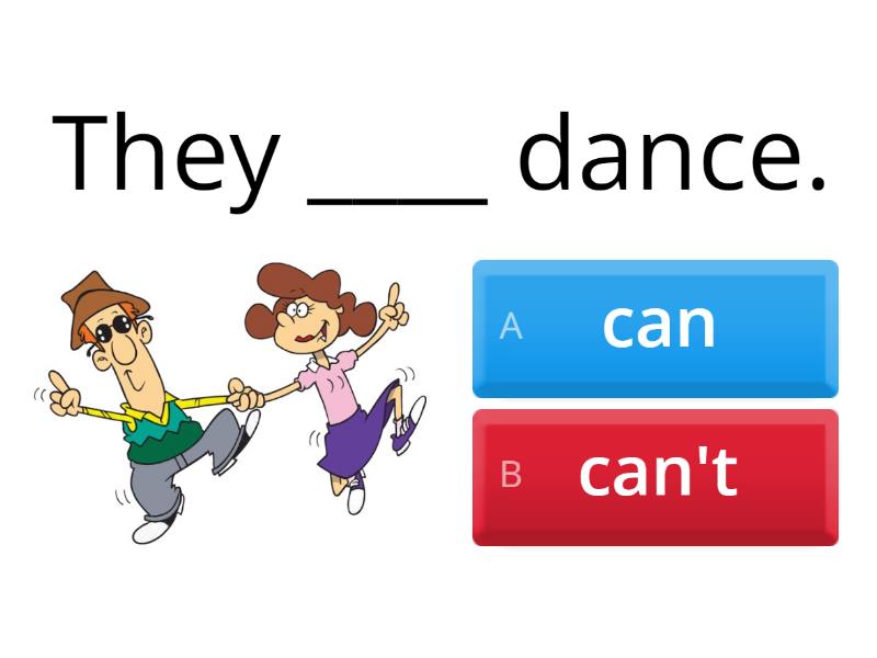 Sports and activities | Can or can't? - Modal verb - - Quiz