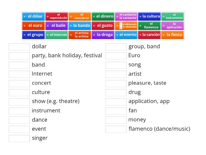 Foundation Music Nouns - Match up