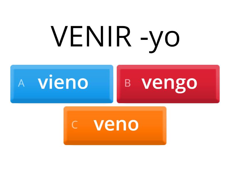 Conjuguer correctement les verbes VENIR SER et ESTAR au présent de l ...