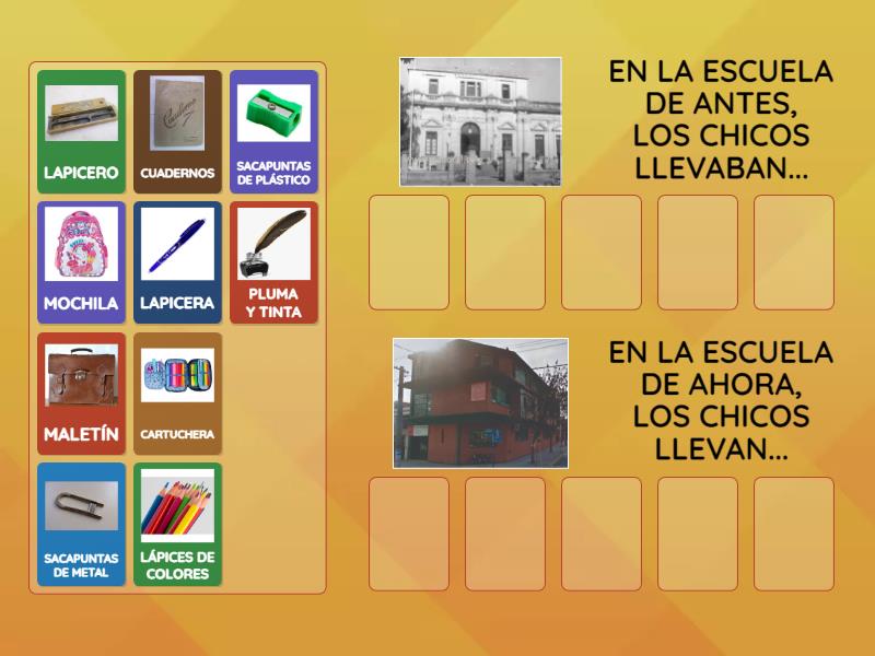 LA ESCUELA DE ANTES Y AHORA - Group sort