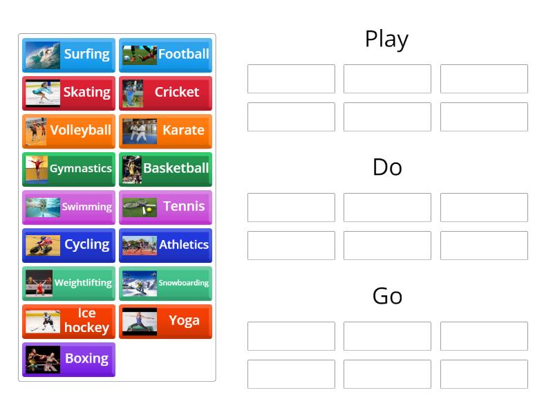 play do go sports - Group sort