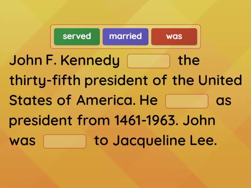 A biography examples - Complete the sentence