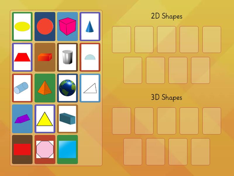 2D and 3D shape sort - Group sort