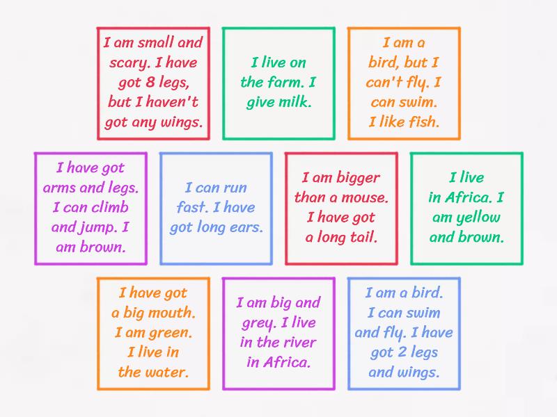 animals riddles - Flip tiles