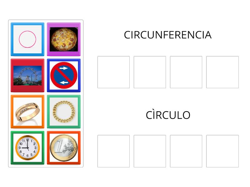 CÍRCULO Y CIRCUNFERENCIA 2º DE PRIMARIA - Ordenar por grupo