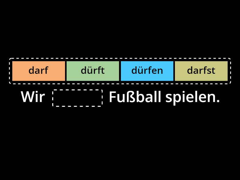 Dürfen Konjugation - Complete the sentence