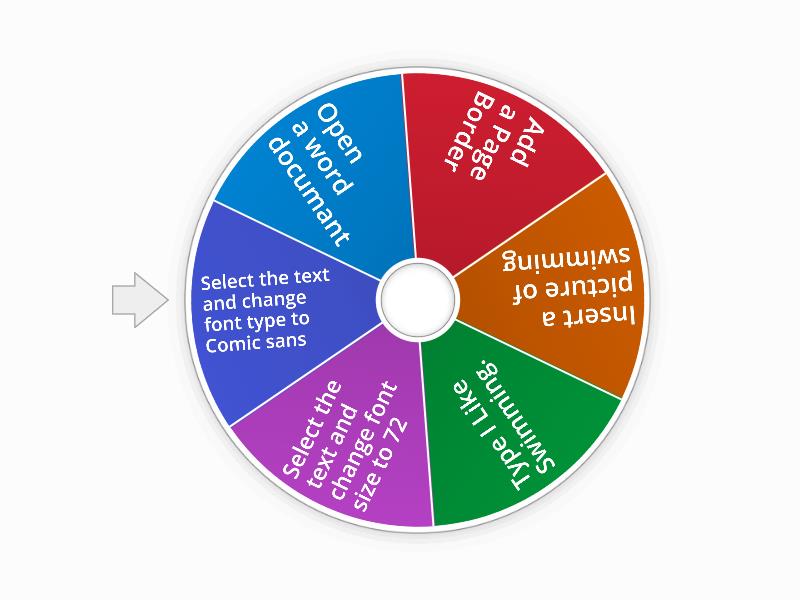 Wheel of format a word document - Spin the wheel