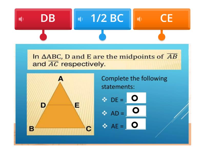 midline theorem - Labelled diagram