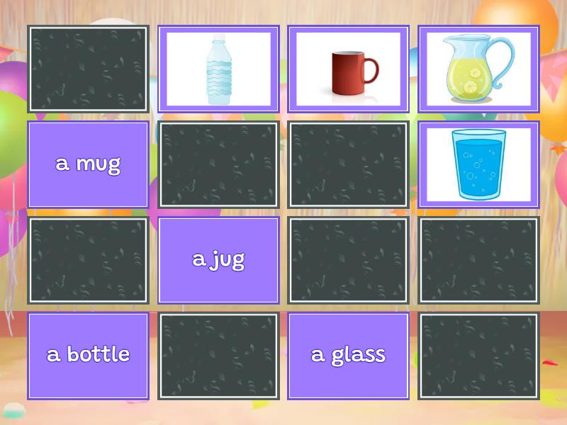 Drinks and Containers - Drinks Containers - Matching pairs