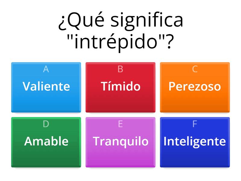 Cuestionario de vocabulario básico. - Quiz