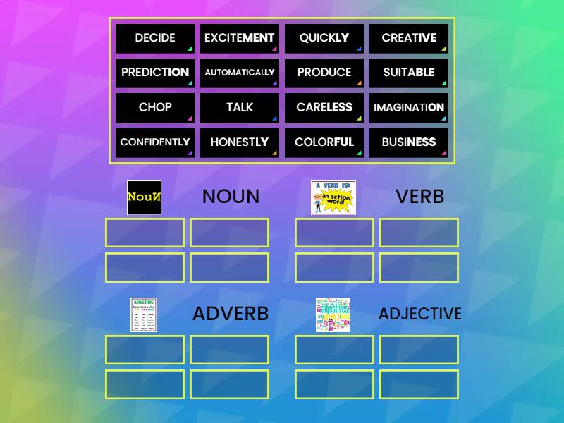 PAGE 40 - ADJ/ NOUN / ADVE - Group sort