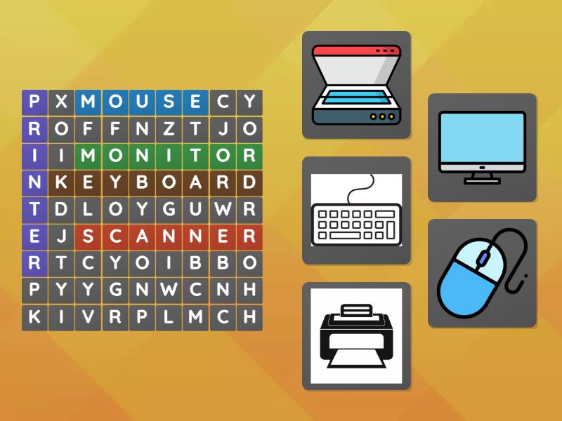 Parts of Component - Wordsearch