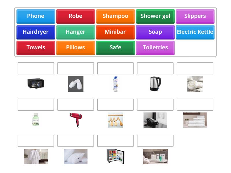 Hotel room objects - Match up