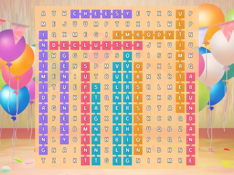 Task 5.Find the words - Wordsearch