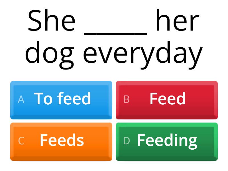 Multiple Choice Simple Present Tense - Quiz