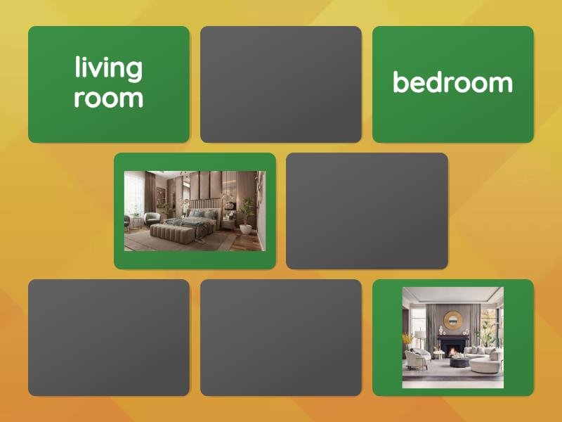 rooms in the house - Matching pairs